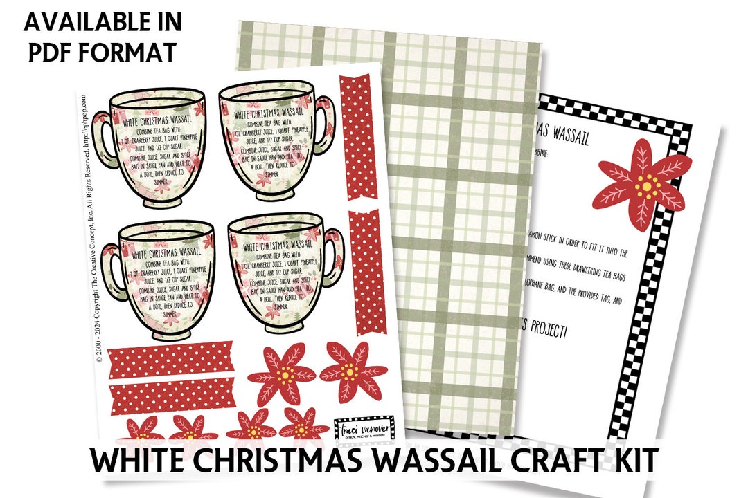 Printable Christmas CRAFT KIT - Gift Printable - White Christmas ...