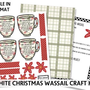 Printable Christmas CRAFT KIT - Gift Printable - White Christmas ...