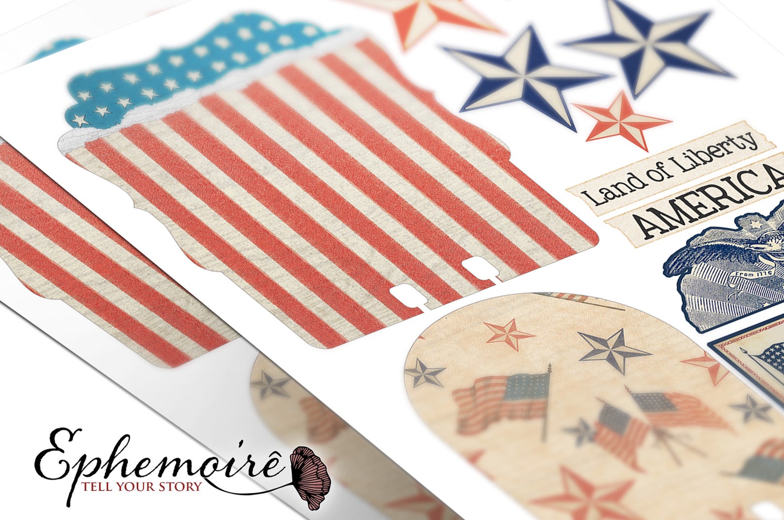 Printable DEX Cards With Ephemera Patriotic Dex Printable - Etsy