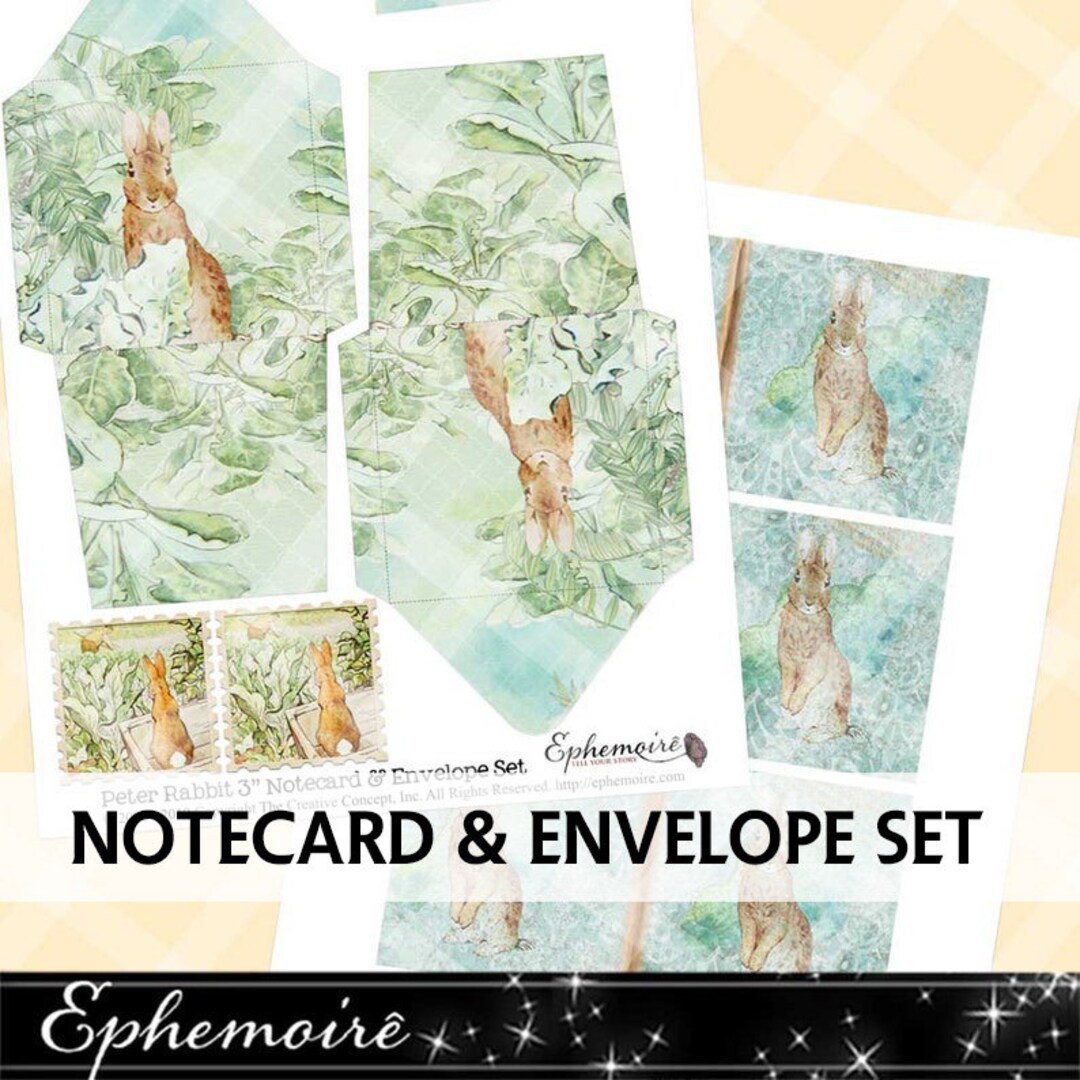 Junk Journal Printable - PETER RABBIT - Digital Printable Greeting Card ...