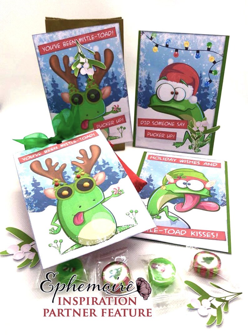 Printable Christmas Cards Toad CHRISTMAS MISTLE-TOAD Card - Etsy