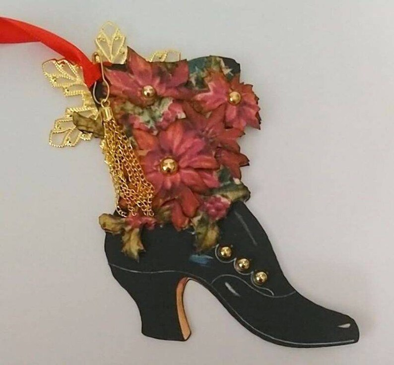 Junk Journal Printable VICTORIAN CHRISTMAS SHOES Card Kit - Etsy