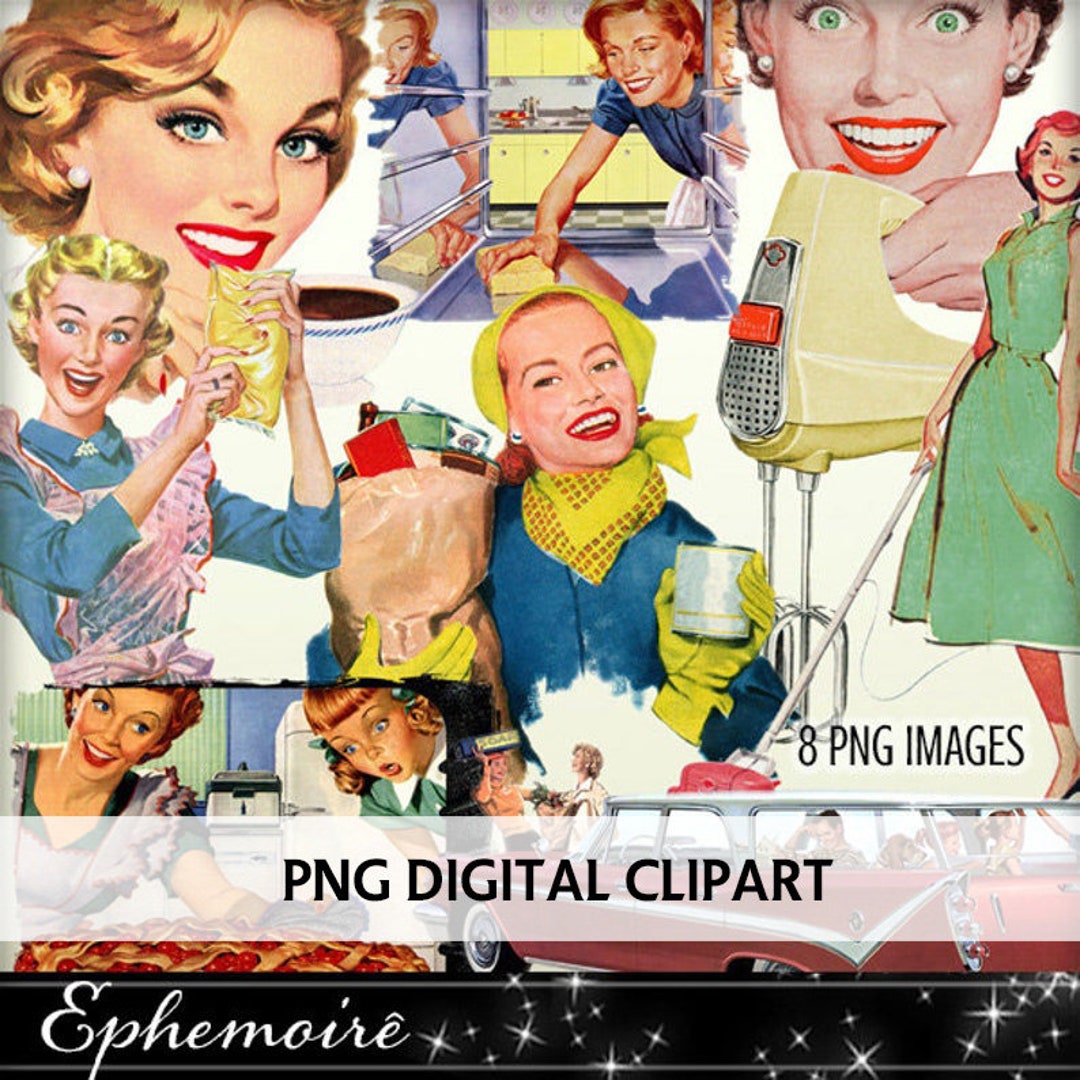 Retro Clipart - Mid Century Advertising - Digital Scrapbook ...