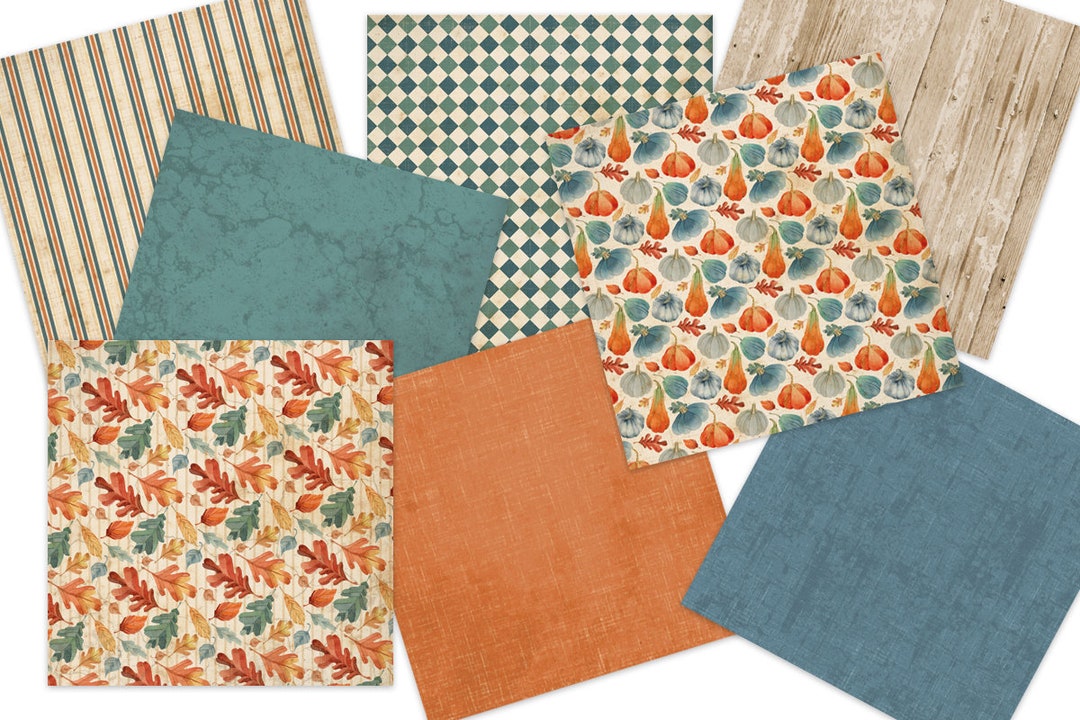 Digital Printable Papers FALL Digital Backgrounds Digital Scrapbook ...