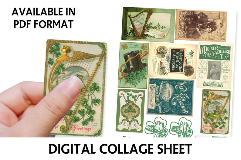 Junk Journal Printable SHAMROCK St Patricks Irish - Etsy