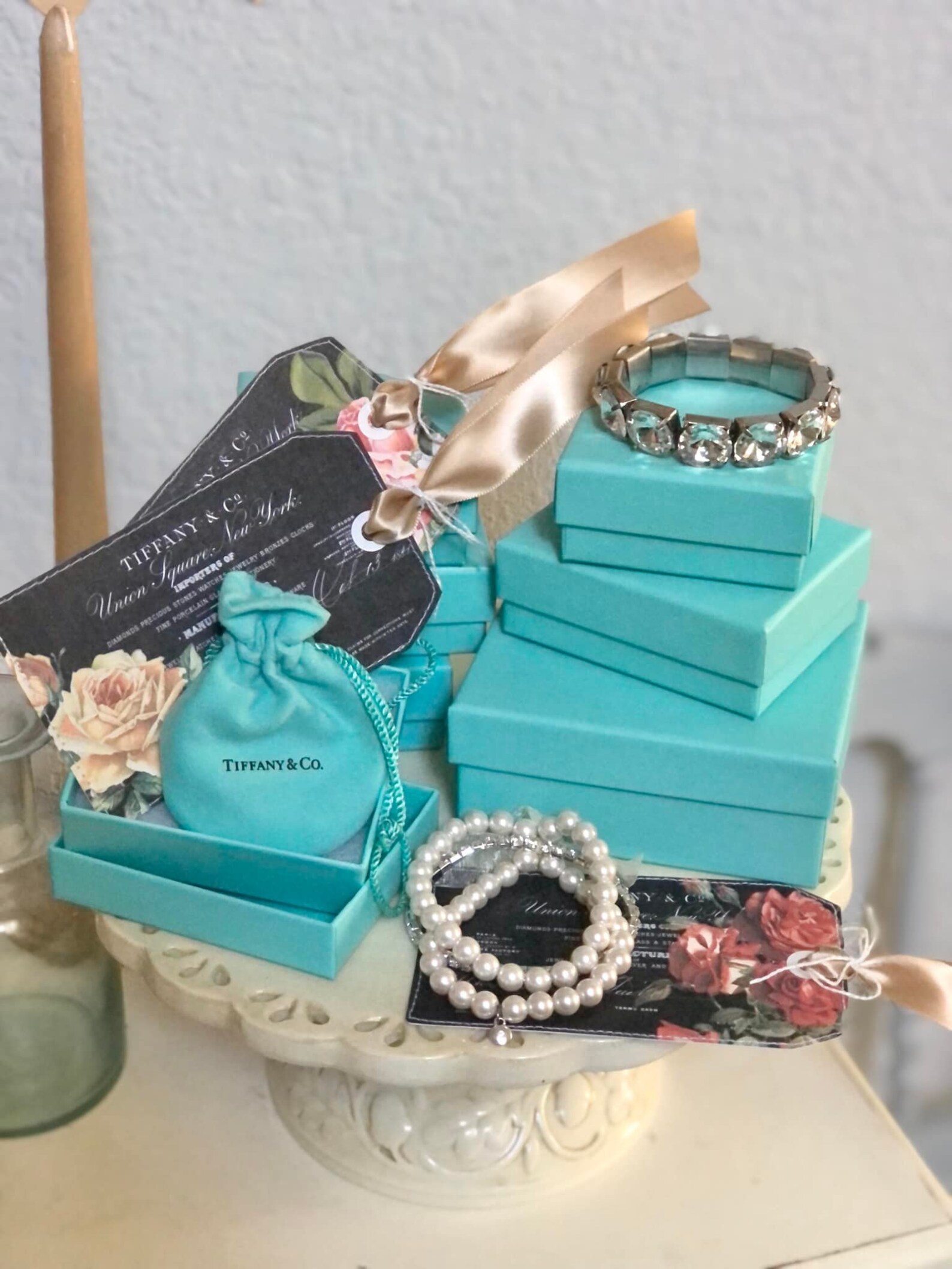Tiffany & Co Rose Chalkboard Tags Digital Collage Tags | Etsy