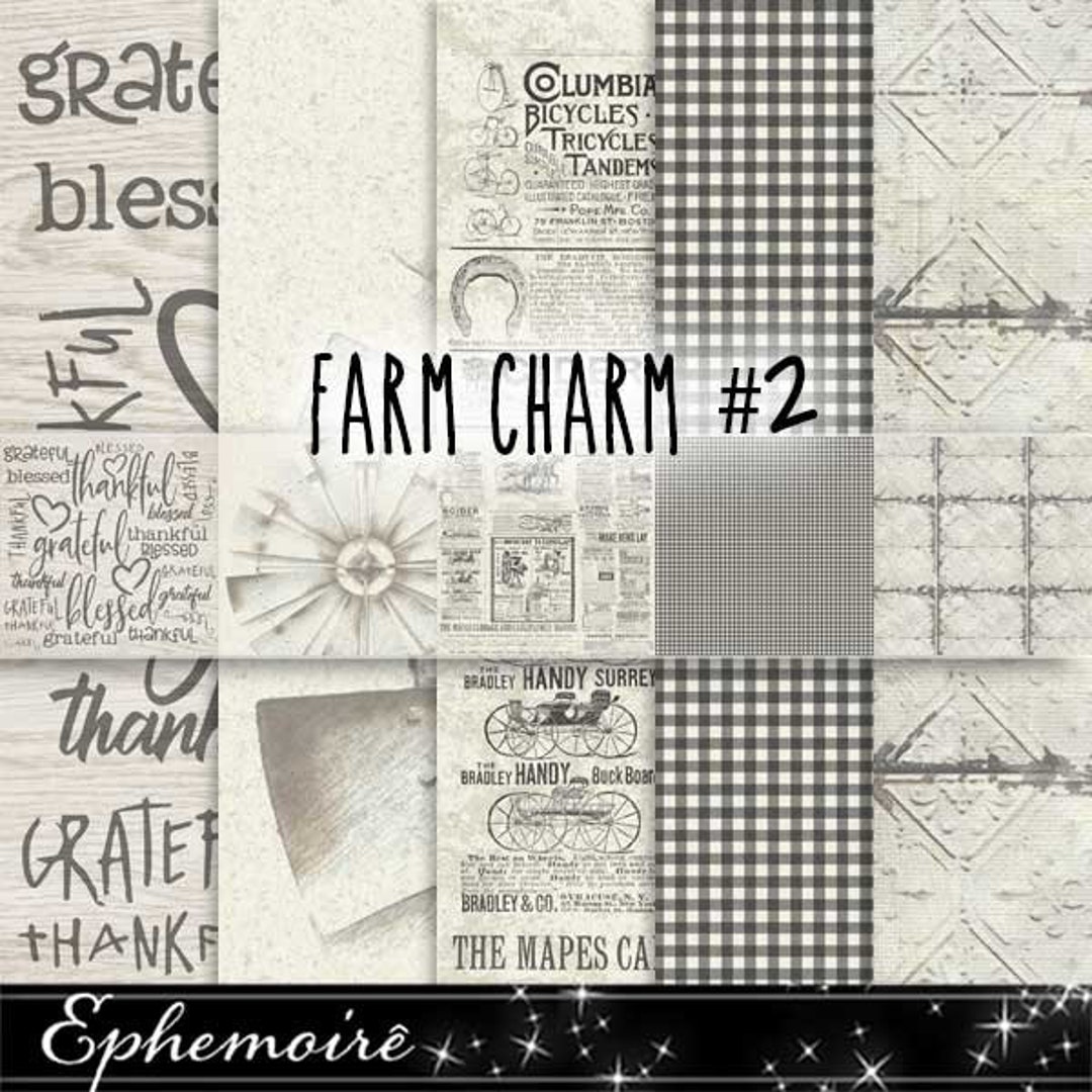 Digital Printable Paper - Farmhouse Style - Journal or Scrapbook Paper ...