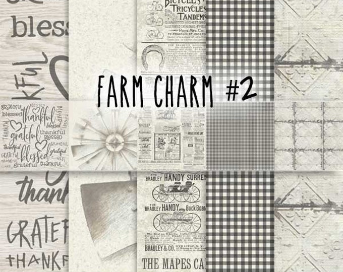 Digital Printable Paper Farmhouse Style Journal or - Etsy