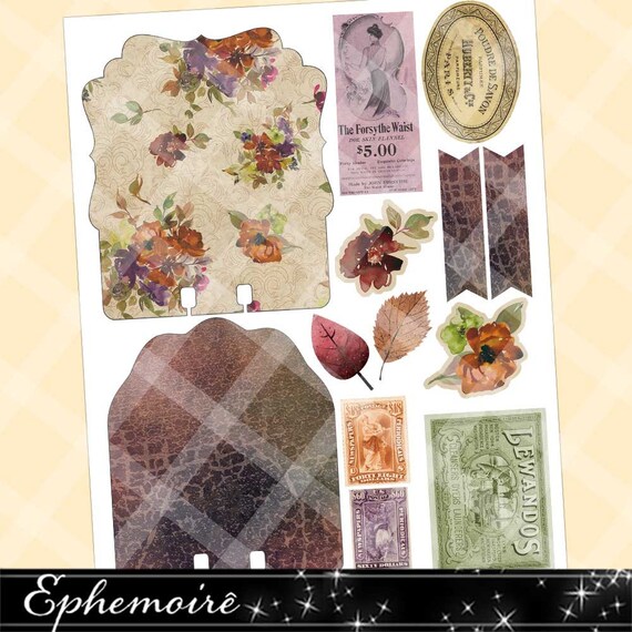 Printable DEX Cards With Ephemera Fall Dex Card Autumn | Etsy