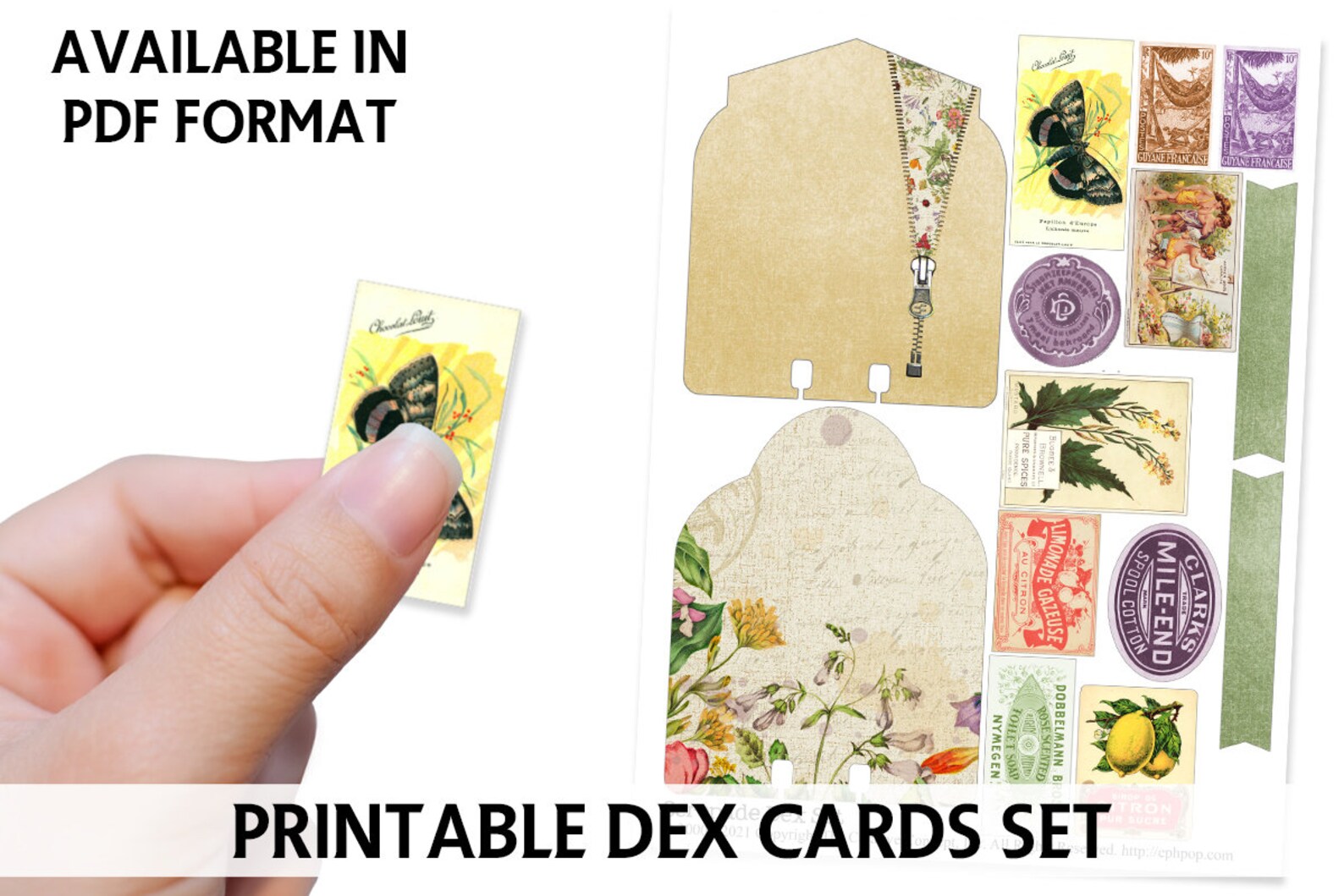 Digital Printable Dex Cards Printable Crafts Collage Sheet - Etsy