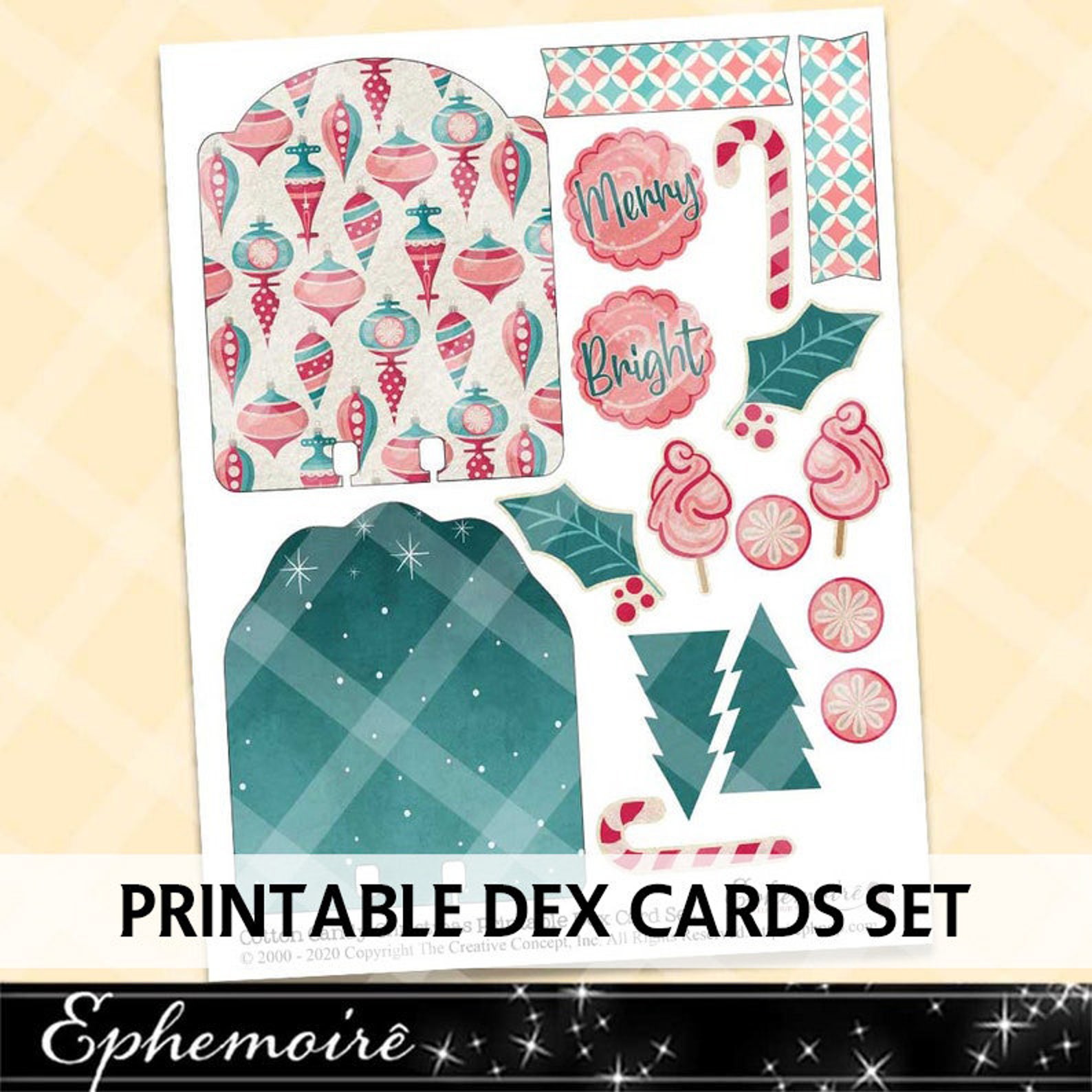 Printable DEX Cards With Ephemera Dex Printable Cotton | Etsy