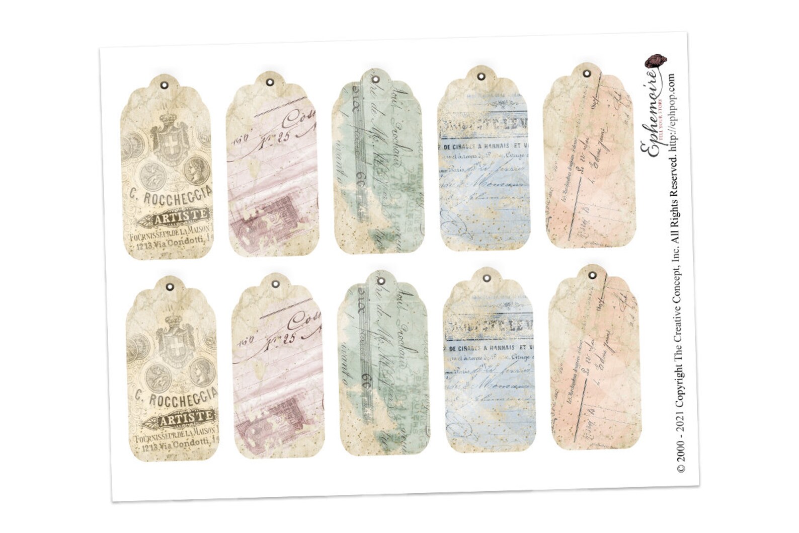 Shabby Chic French Ephemera Tags Vintage French Ephemera | Etsy