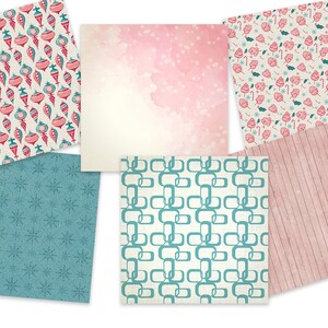 Printable CHRISTMAS PAPERS - 12x12 - Cotton Candy Christmas #2 - Retro ...