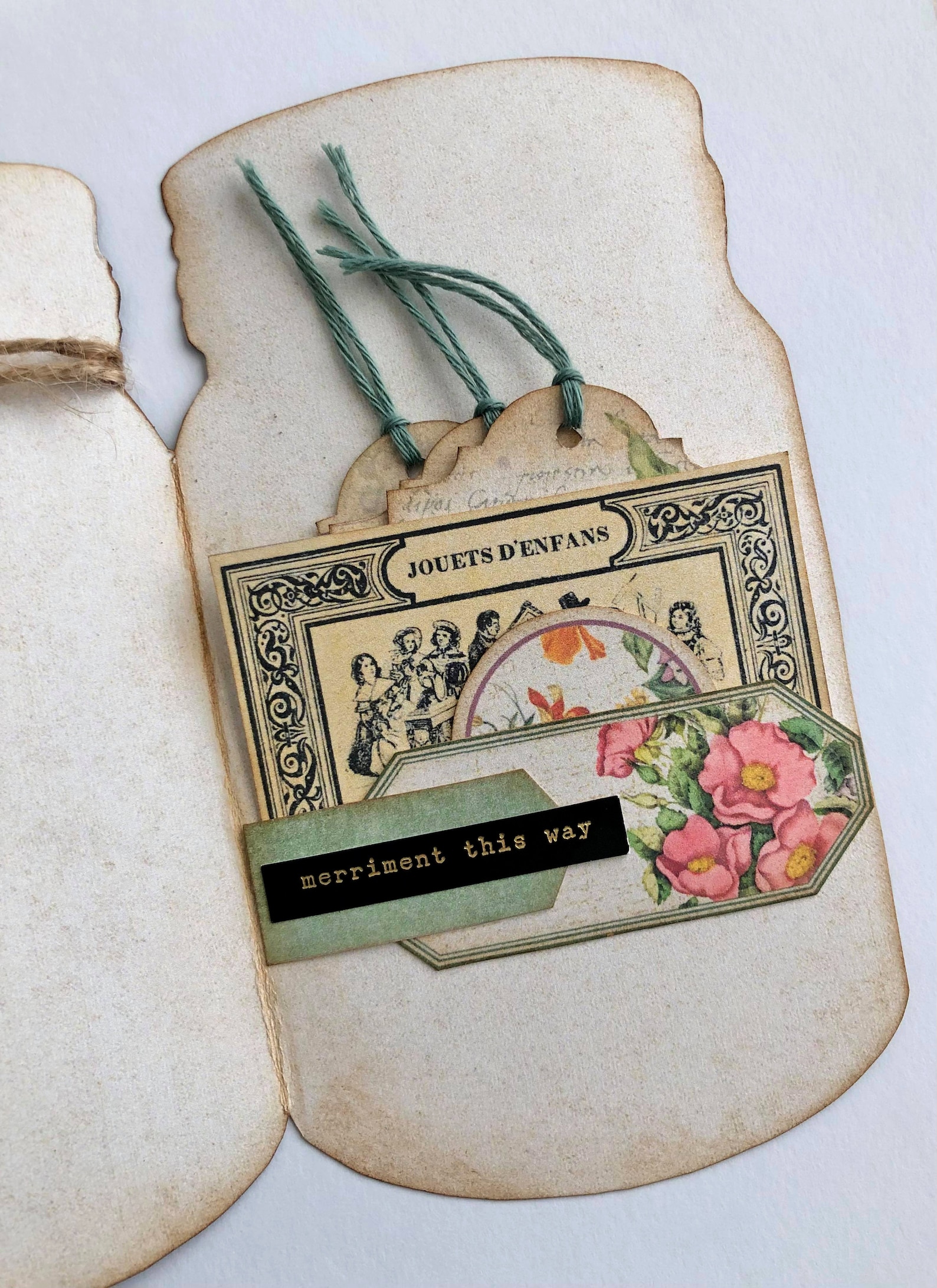 Printable MASON JAR CARD Kit Vintage Floral Card Kit - Etsy