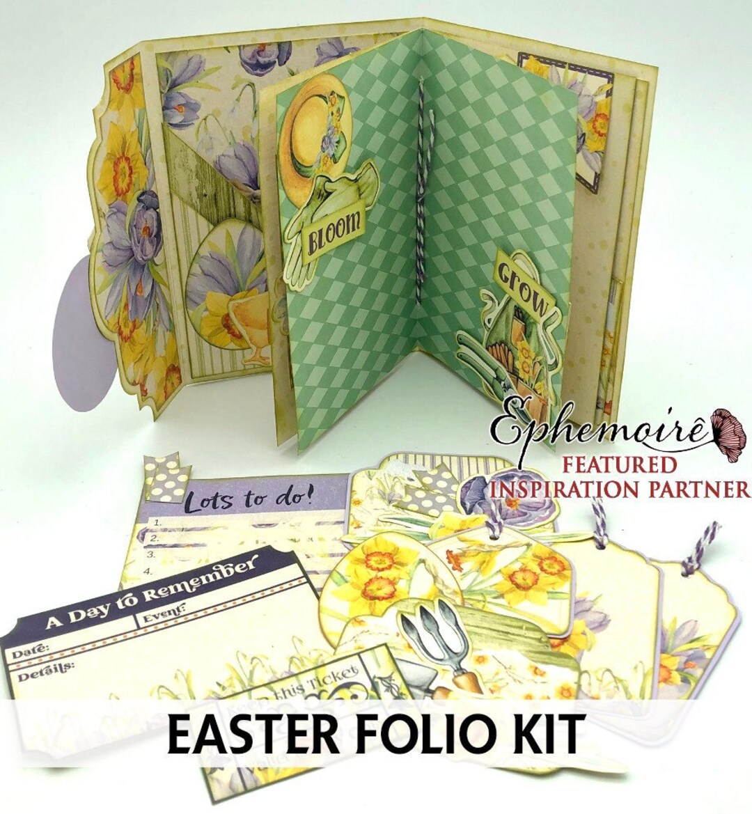 Junk Journal Printable - EASTER Printable Folio Kit - Spring Floral ...