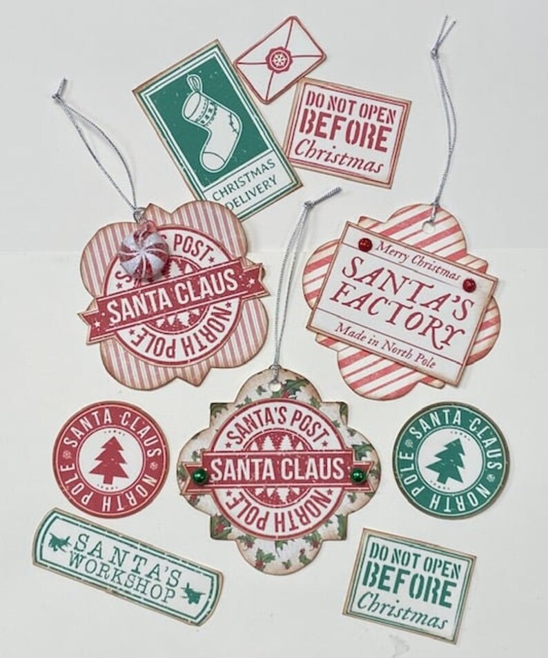 Printable TAG Craft Kit Printable Christmas Tags North | Etsy