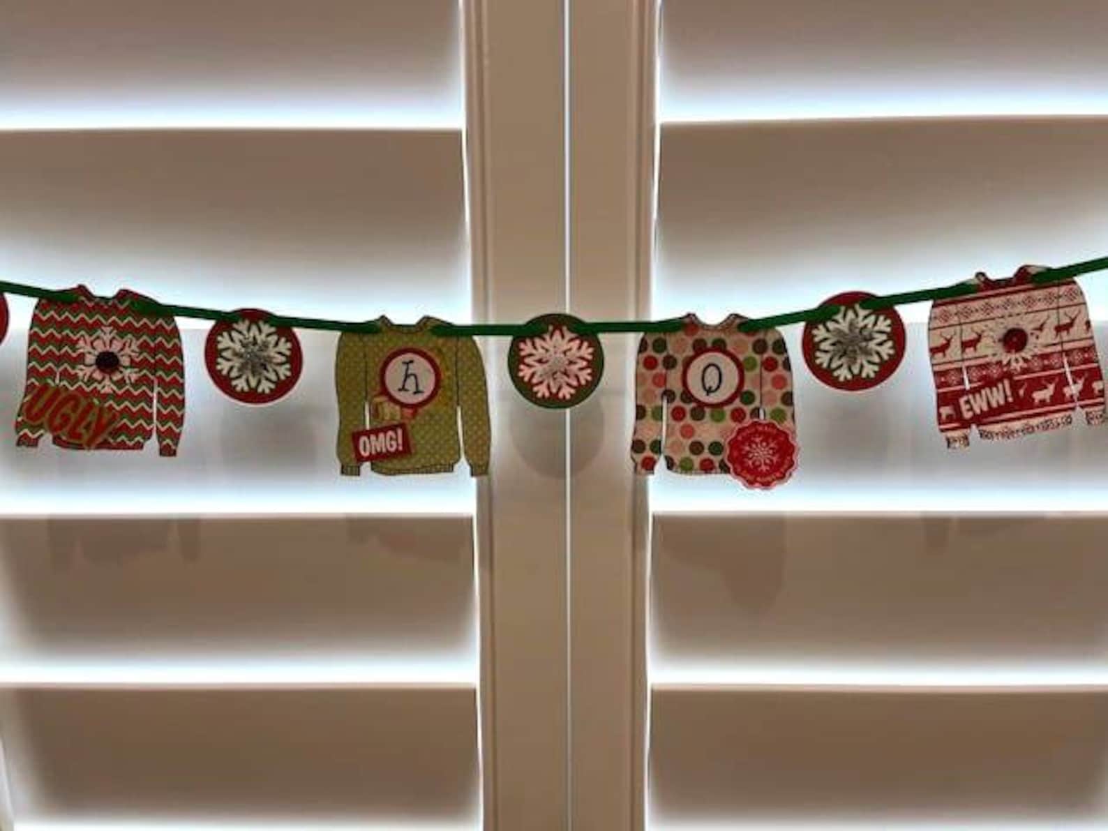 Printable CHRISTMAS CRAFT Kit Ugly Christmas Sweaters - Etsy