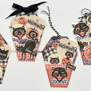 Black Cat Halloween Printable - COFFIN TAG POCKETS - Loaded Pocket ...