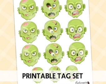 Digital Collage Sheet Printable Tags Grungy Layered Tags - Etsy