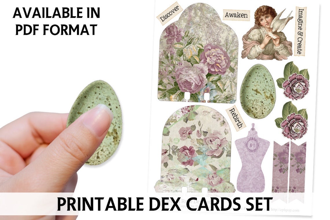 Digital Printable Dex Cards Printable Crafts Collage Sheet | Etsy