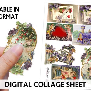Junk Journal Printable VINTAGE VALENTINES Fussy Cut Cardmaking Digital ...