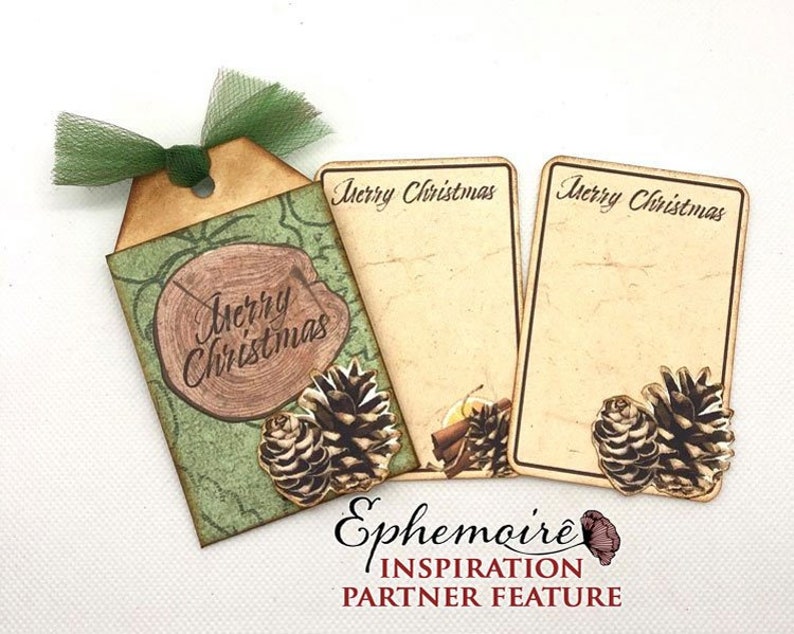 Printable TAG POCKET SET Woodland Christmas Tag Pockets - Etsy