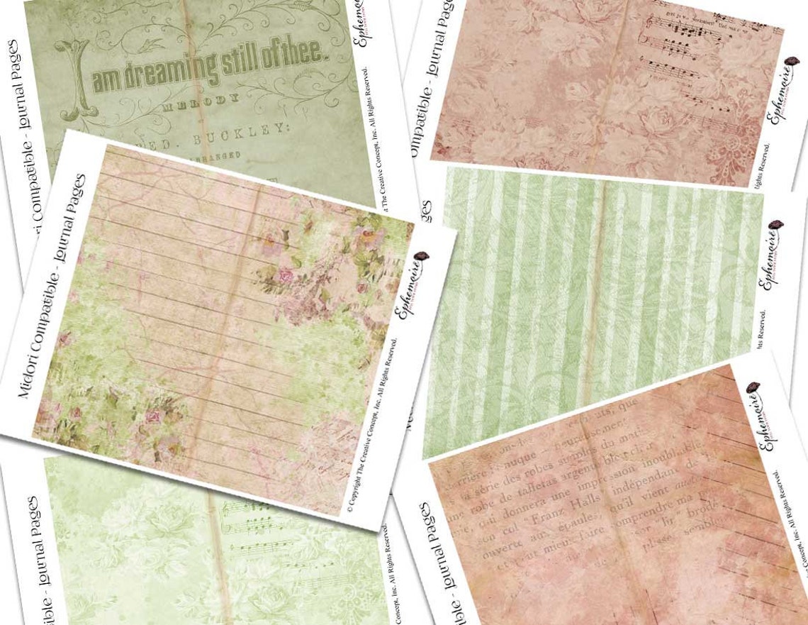 Junk Journal Printable Printable Journal Insert Digital | Etsy