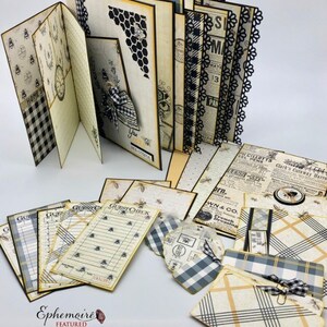 Digital Printable Paper Farmhouse BEES Journal Scrapbook Paper 12x12 ...