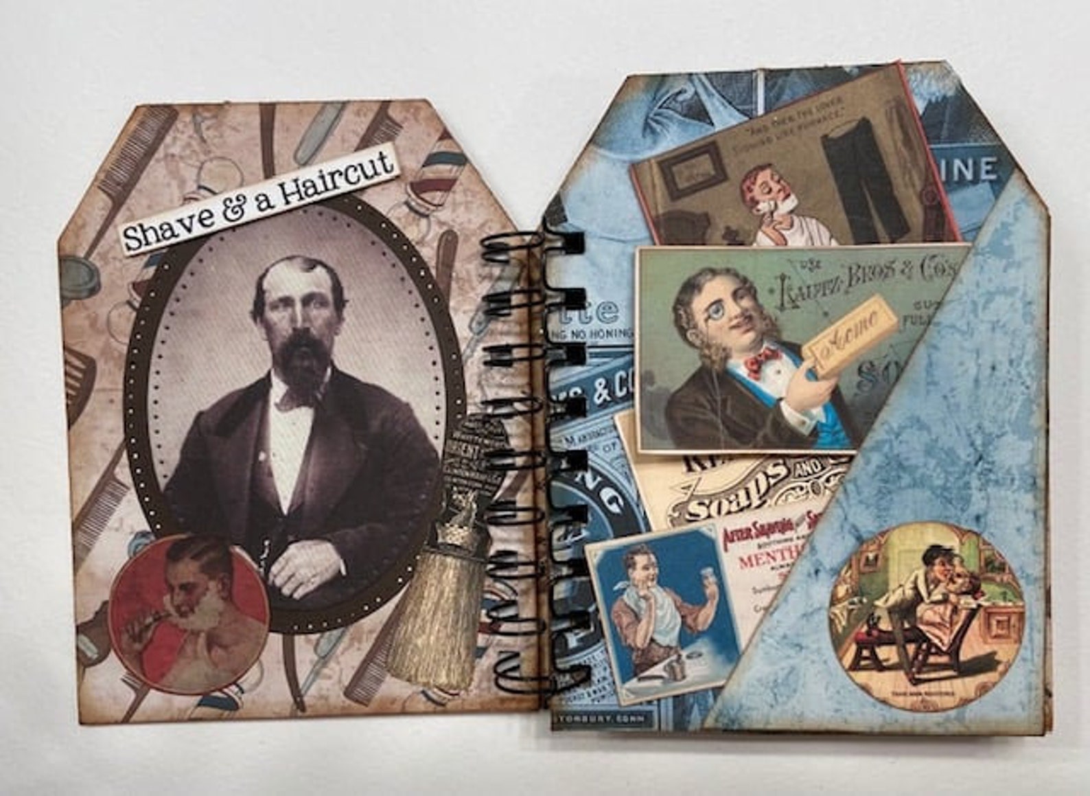 Digital Printable Papers BARBER Digital Scrapbooking | Etsy