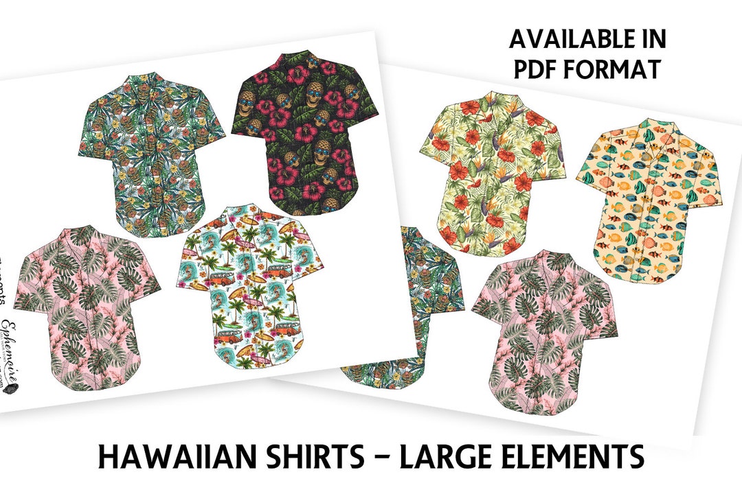 Junk Journal Printable - Hawaiian Shirts - Summer - Masculine Card ...