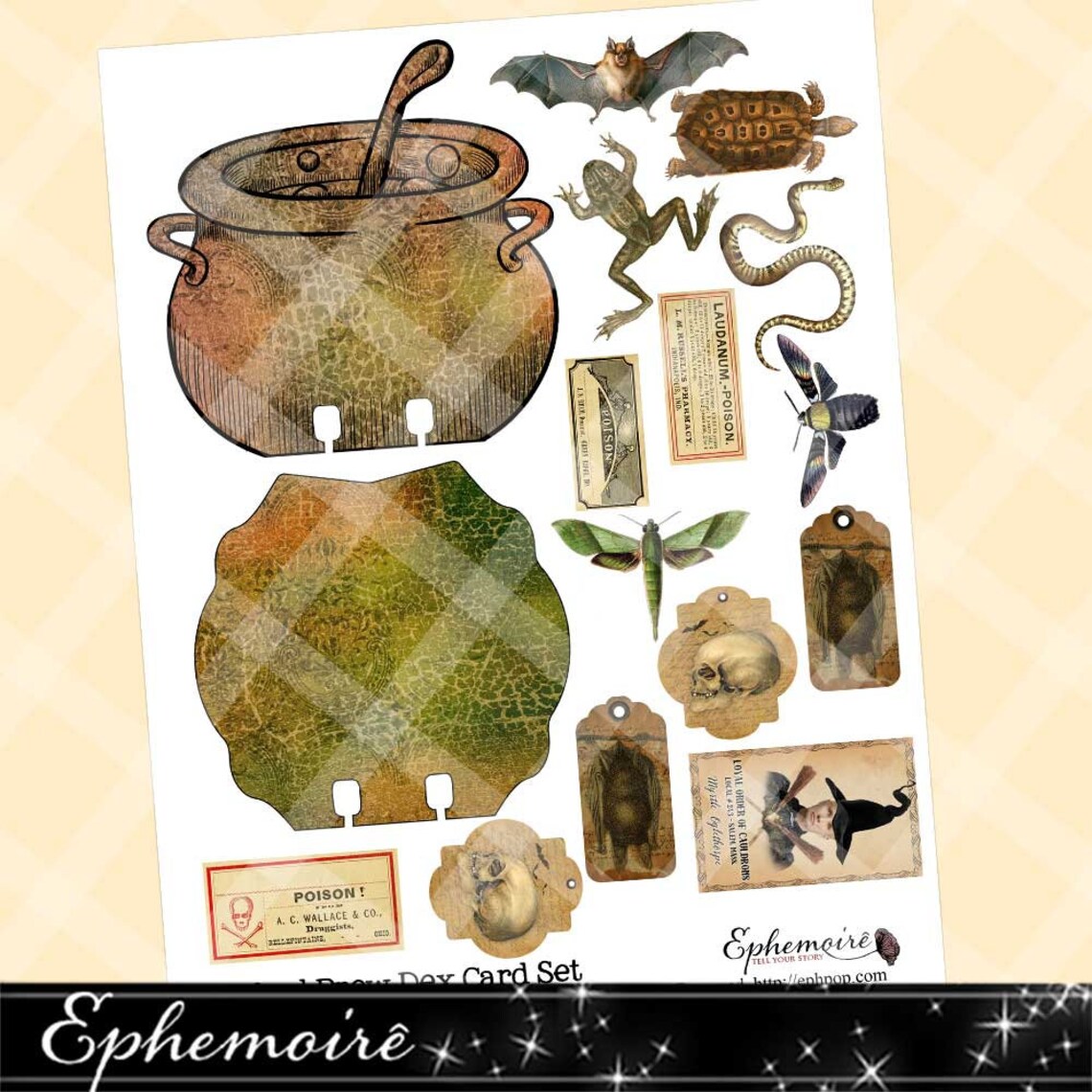 Digital Printable Dex Cards Printable Crafts Collage Sheet | Etsy