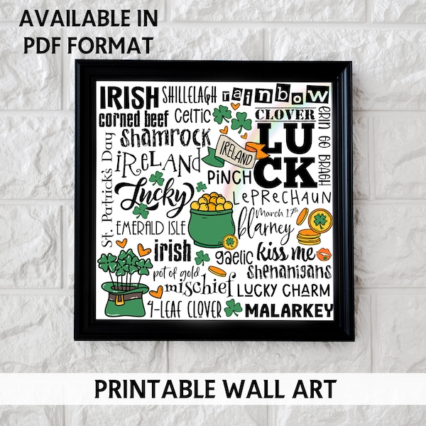 Irish Word Art - Etsy