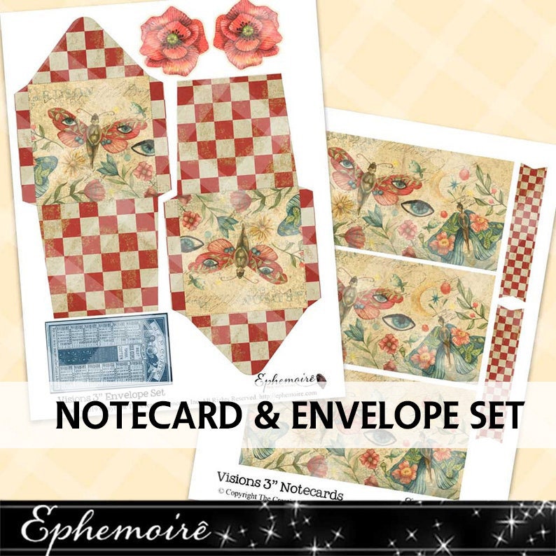 Junk Journal Printable Printable Greeting Card Set - Etsy