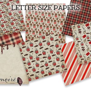 Digital Paper Pack HOT CHOCOLATE Hot Cocoa Papers Digital Scrapbook ...