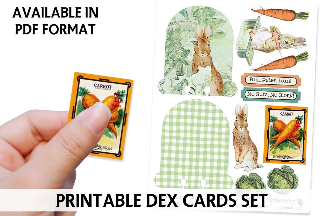 Digital Printable Dex Cards - Printable Crafts - Collage Sheet ...