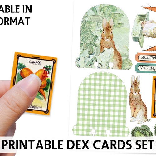 Digital Printable Dex Cards Printable Crafts Collage Sheet - Etsy