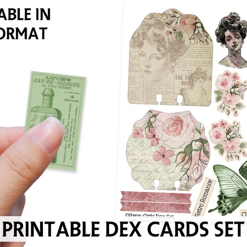 Digital Printable Dex Cards Printable Crafts Collage Sheet - Etsy