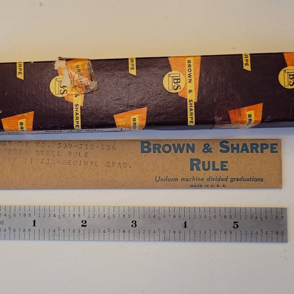Vintage Metal Ruler - Etsy