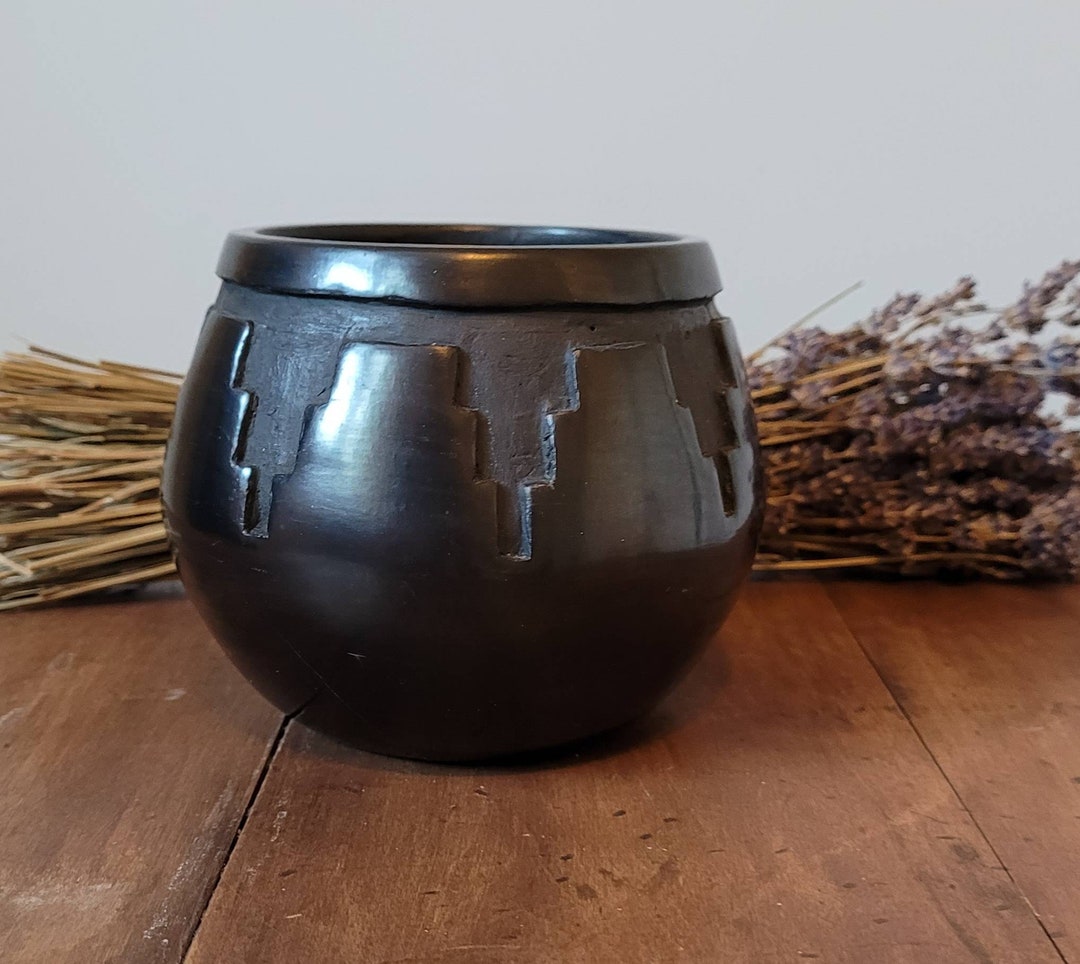 Vintage Santa Clara Black Ware Pottery Jessica Tafoya Pottery Bowl Clay ...