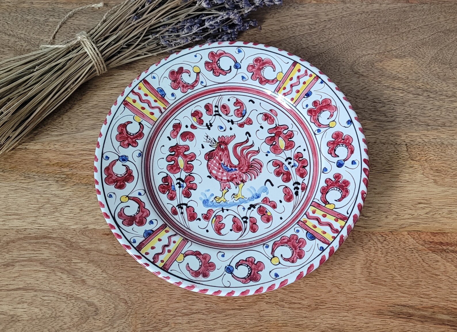 Vintage Deruta Rooster Plate ~ 1950s Made in Italy ~ Table Home Decor ...