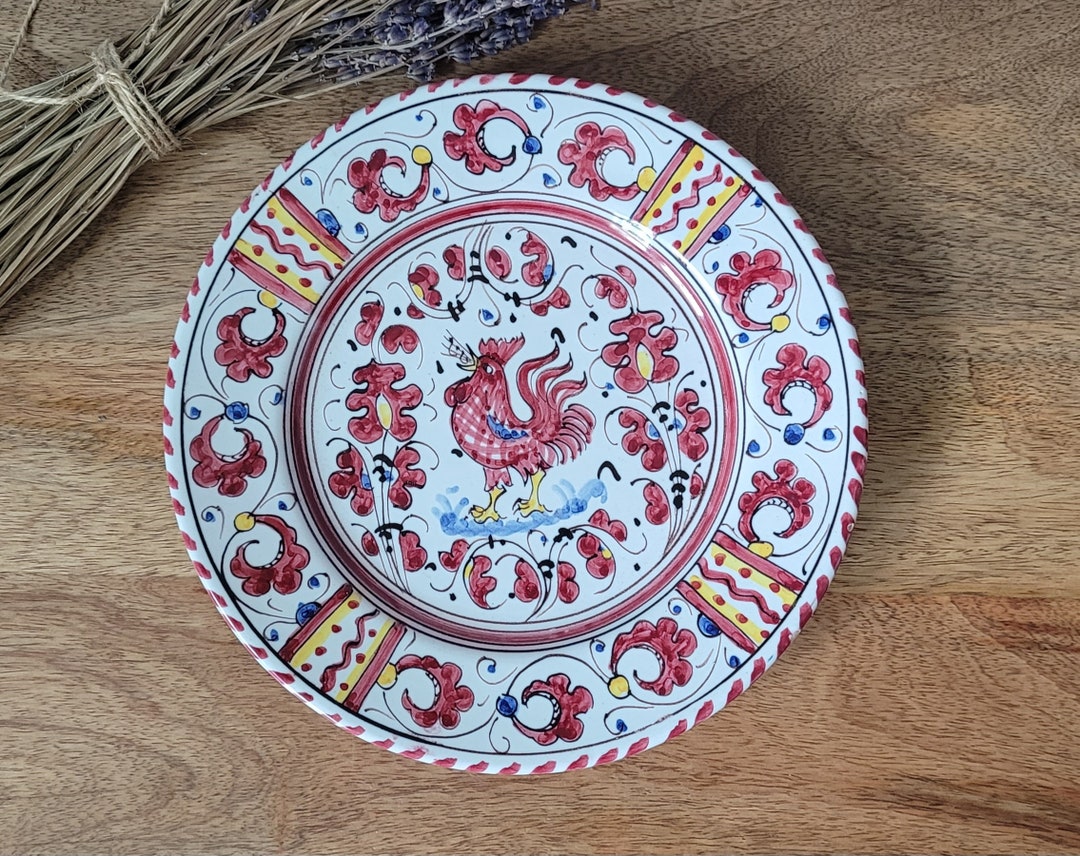 Vintage Deruta Rooster Plate ~ 1950s Made in Italy ~ Table Home Decor ...