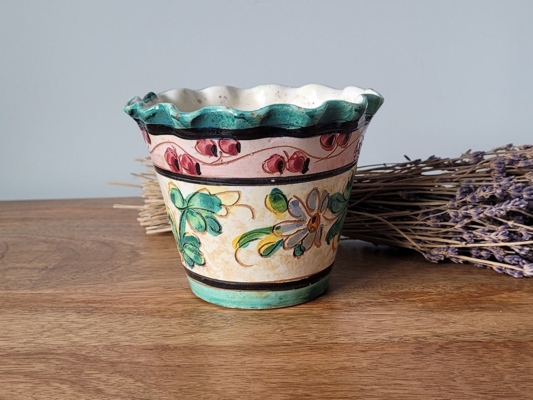 Vintage Italian Pottery Planter ~ Italian Ceramic Flower Pot ~ Home ...