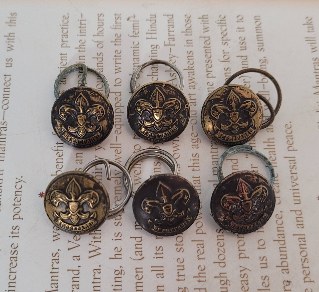 Antique Boy Scout Buttons Uniform Buttons Be Prepared Brass Buttons ...