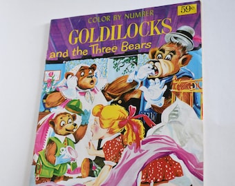 Vintage Color by Number With Goldilocks and the Three Bears - Etsy