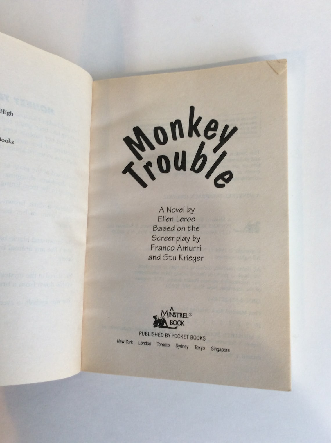 Vintage Children's Book Monkey Trouble - Etsy