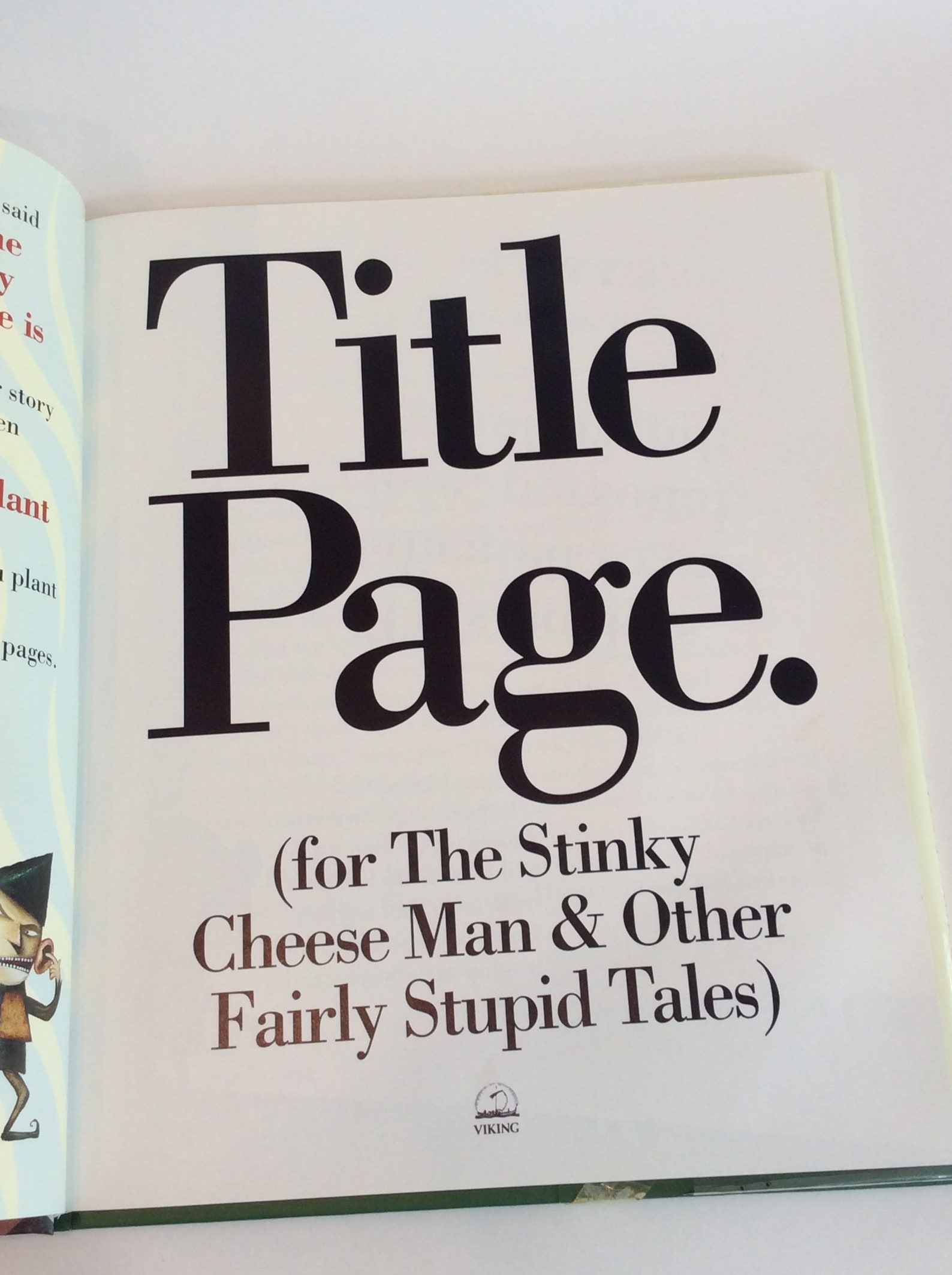 Vintage Children's Book, the Stinky Cheese Man and Other Fairly Stupid ...