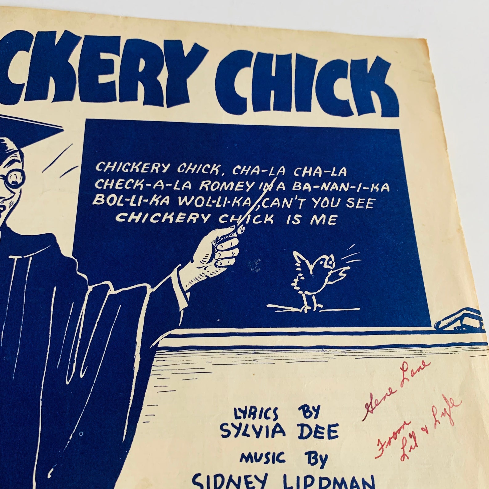 Vintage Sheet Music, Chickery Chick - Etsy