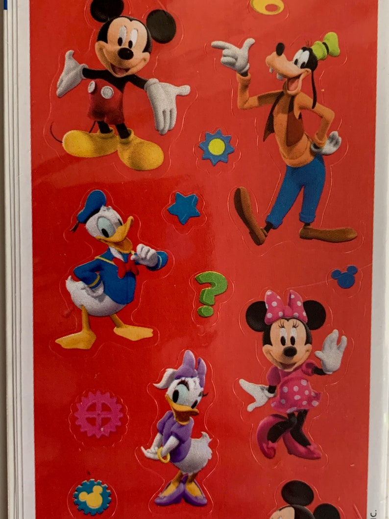 Vintage Mickey Mouse Walt Disney Hallmark Stickers New in - Etsy