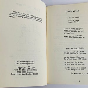 Vintage Children's Book, Just in Time With Nursery Rhymes - Etsy