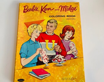 Barbie Ken and Midge Coloring Book - Etsy